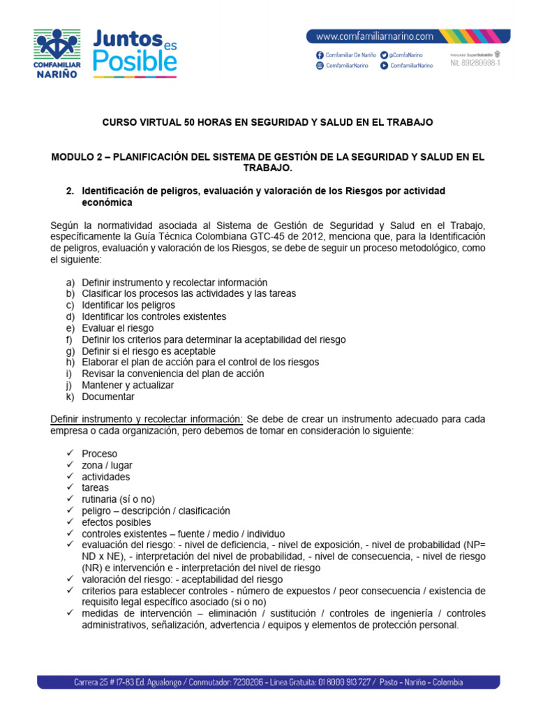 Gestión de Riesgos Laborales | PDF | Riesgo | Seguridad y salud ocupacional