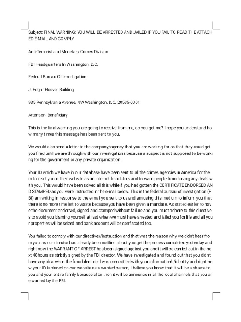 FBI FORMAT-1 - Phoenix | PDF