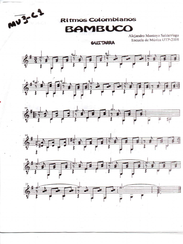 Bambuco Riotmols Colombianos | PDF