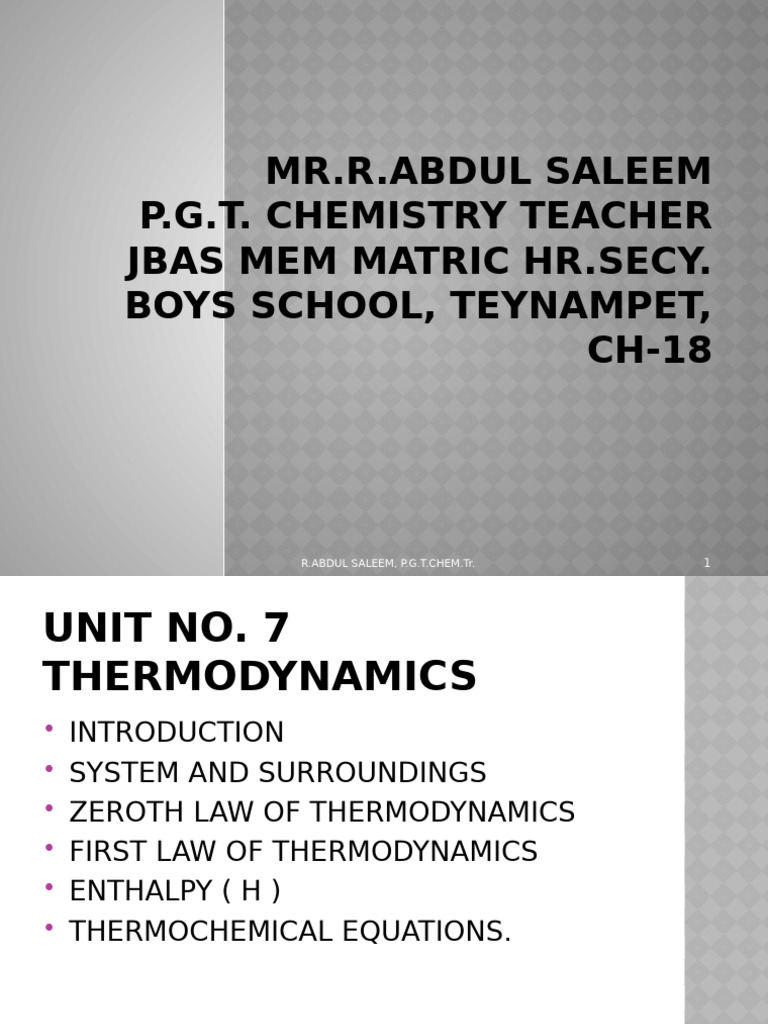 Namma Kalvi 11th Chemistry Unit 7 PPT Material em 218313 | PDF