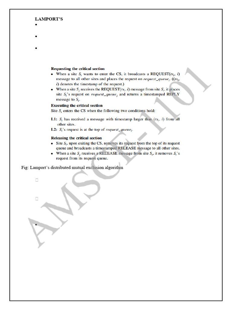 Lamport Algorithm | PDF | Queue (Abstract Data Type) | Theoretical Computer Science