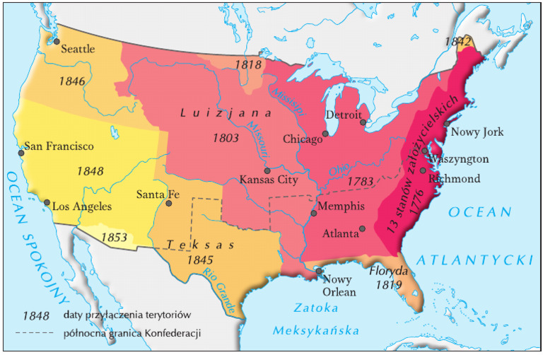 Ekspansja Terytorialna Stanów Zjednoczonych - Mapa | PDF