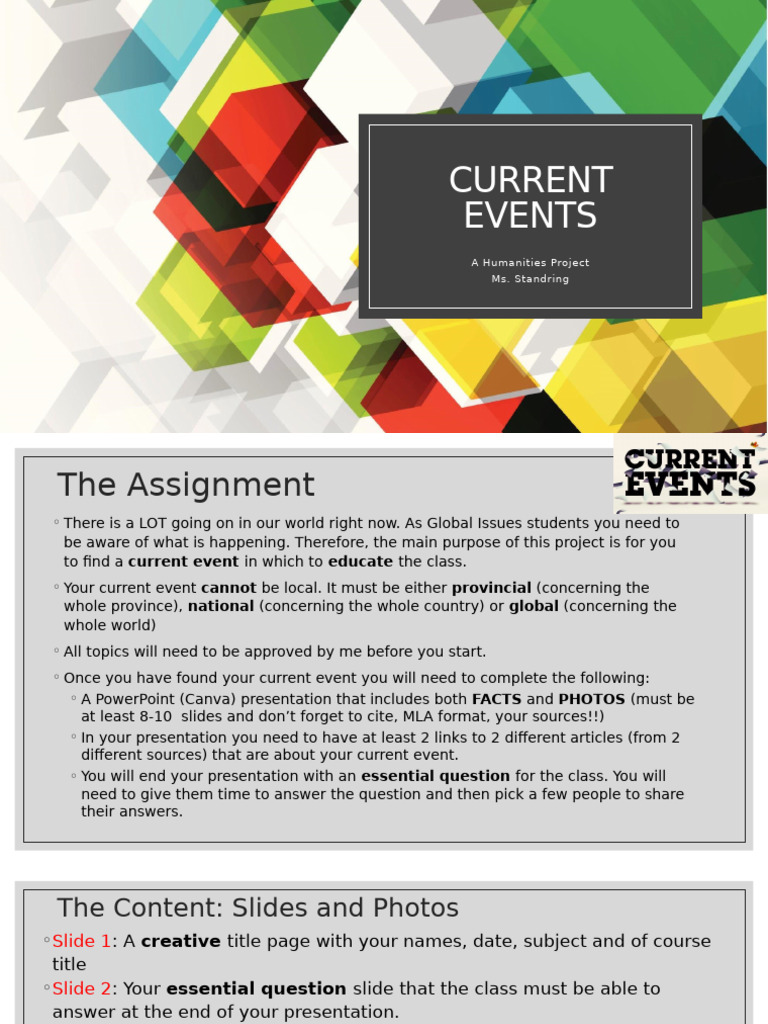 Current Events Project | PDF