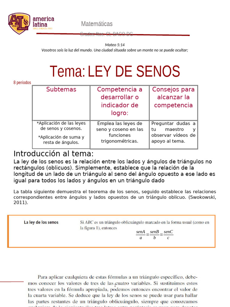 Ley de Senos | PDF