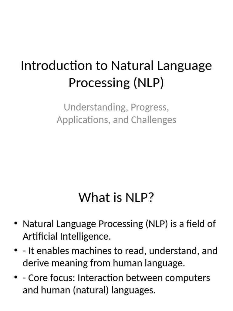 Introduction To NLP | PDF