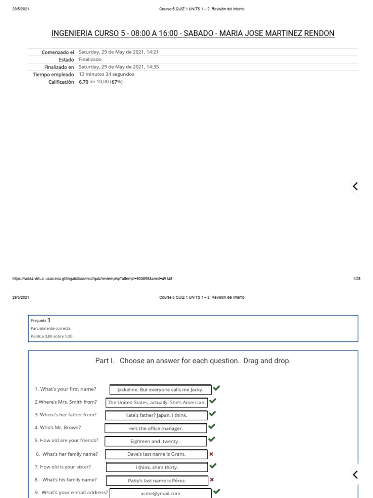 00000689-Course 5 QUIZ 1 UNITS 1 - 2 - Revisión Del Intento | PDF