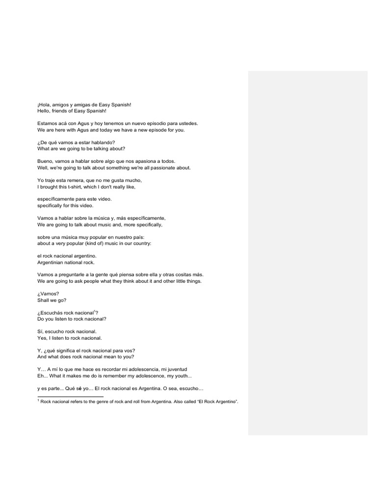 ES245 - Transcript in Spanish and English - 7 Expressions You Only Hear ...