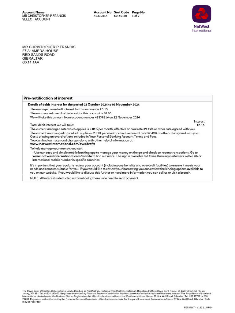 Pre Notification of Interest 606060 48339814 03 Nov 2024 | PDF ...