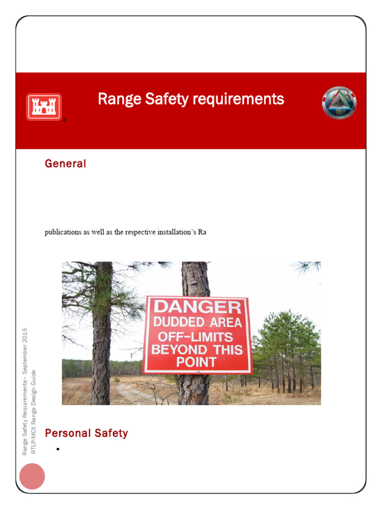 Range Safety Requirements - Sep2015 | PDF | Ammunition | Noise