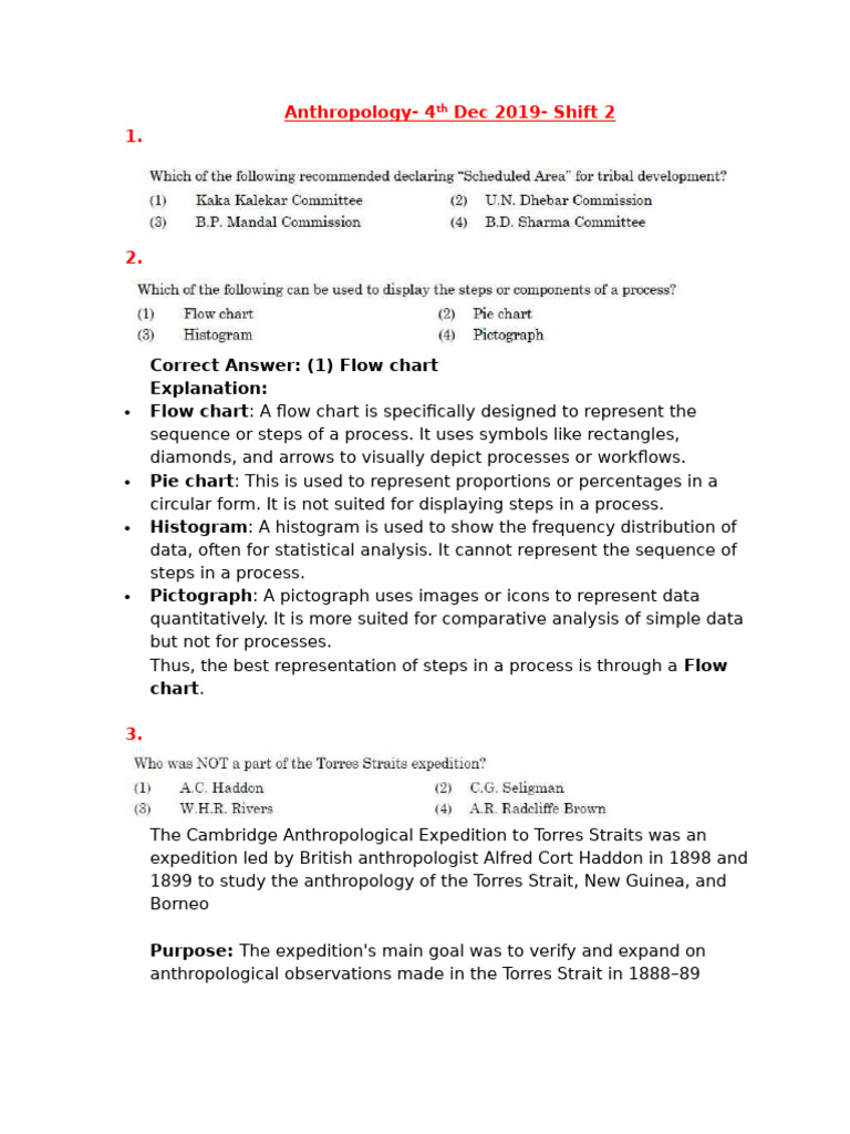 UGC NET Question Paper Anthropology - 4th Dec 2019 - Shift 2 | PDF ...