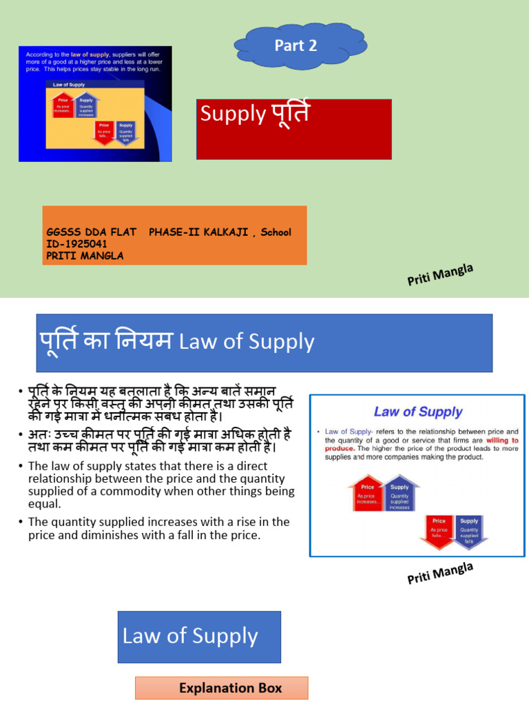 Law of Supply Part 2 | PDF