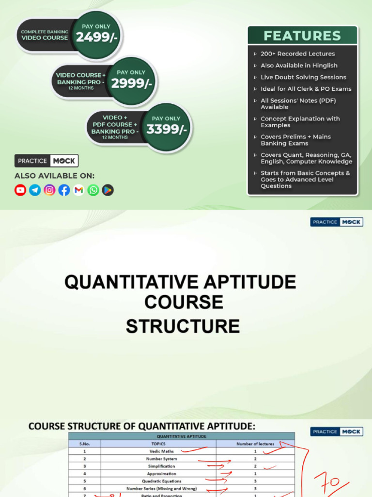 Quant Course Structure | PDF
