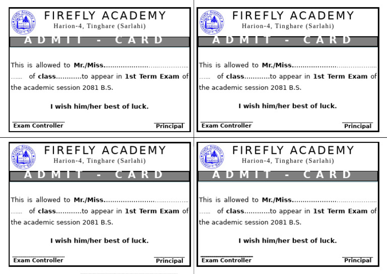 Admit Card-80 | PDF