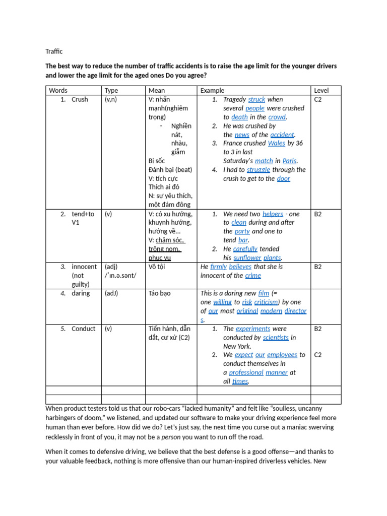 Traffic | PDF | Driving | Transport Safety