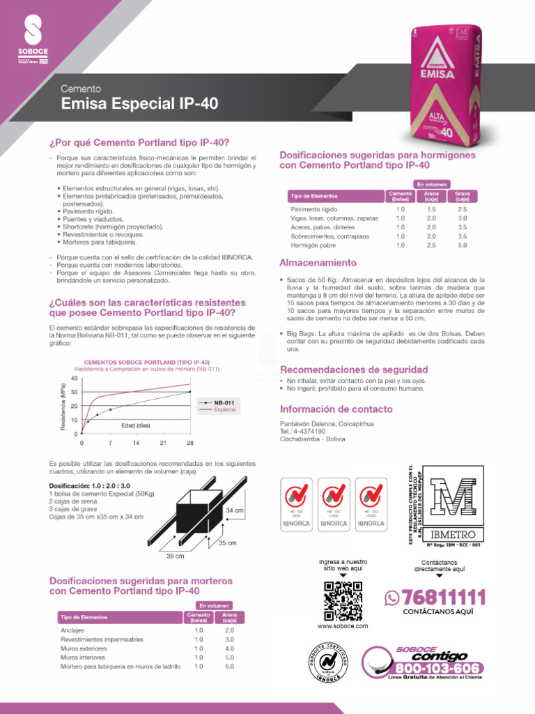 Ficha Tecnica Emisa - Ip 40 Especial | PDF