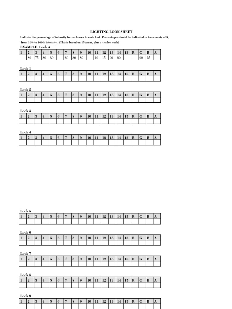 UIL Light-Cue-Sheet | PDF