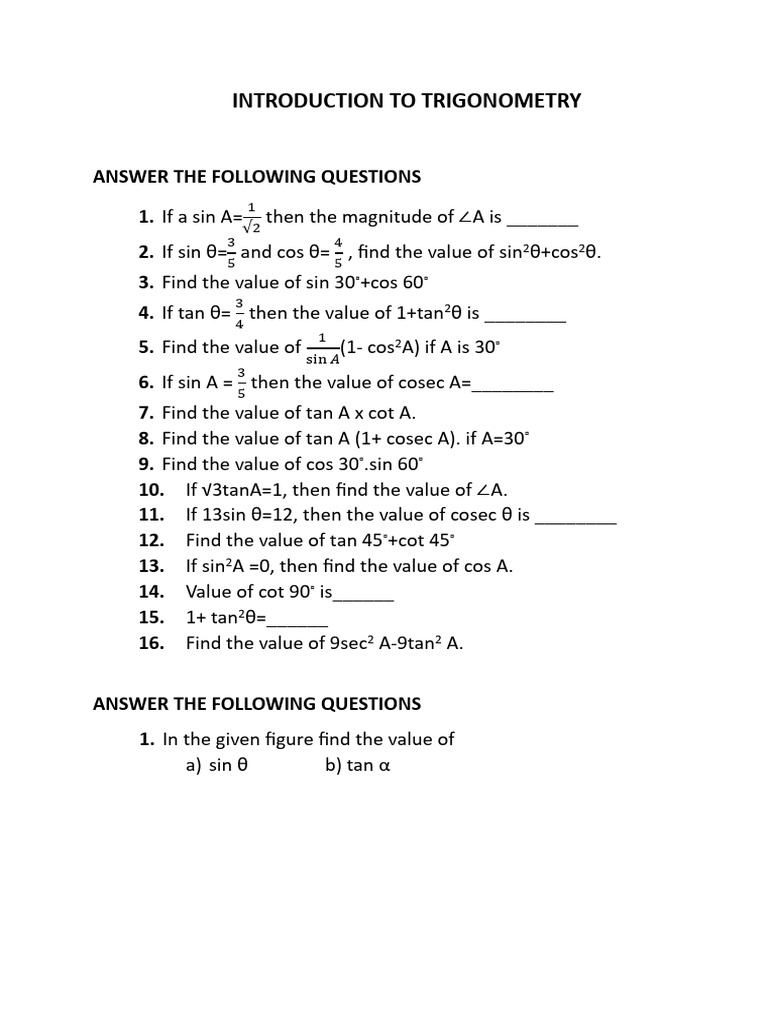 Introduction To Trigonometry | PDF | Trigonometry | Functions And Mappings