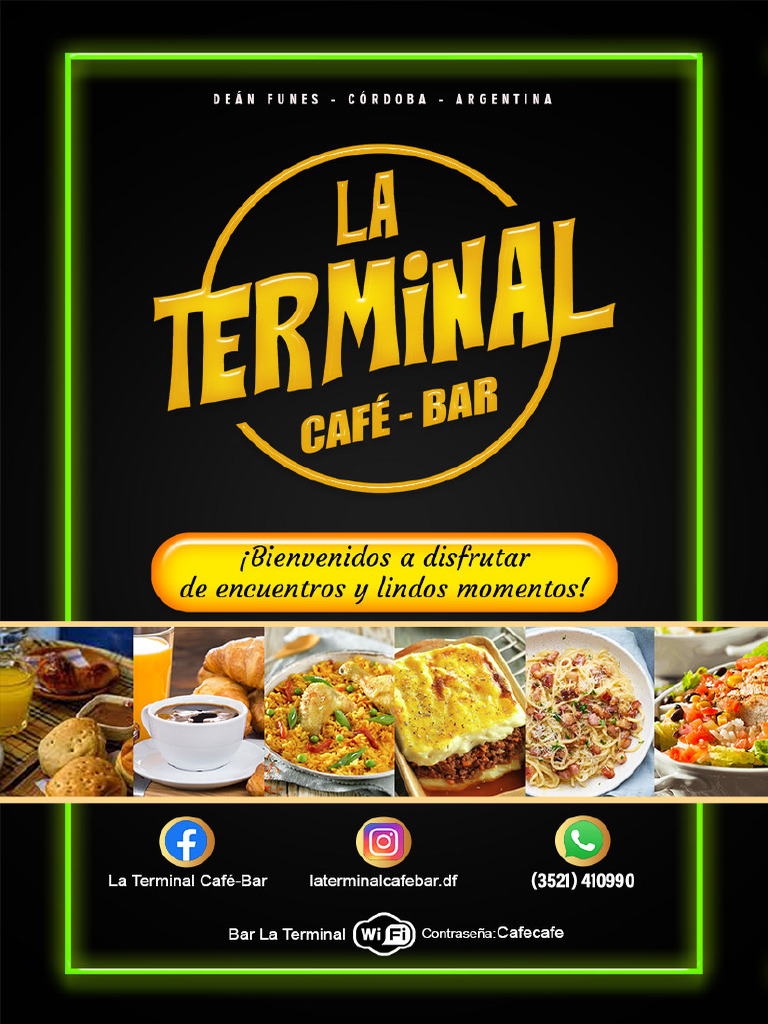 Carta Menu La Terminal Cafe Bar Digital | PDF