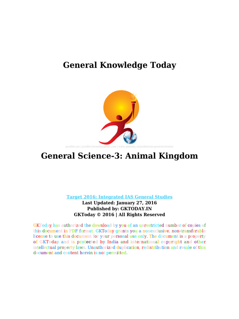 General Science 3 Animal Kingdom | PDF | Amphibian | Mollusca