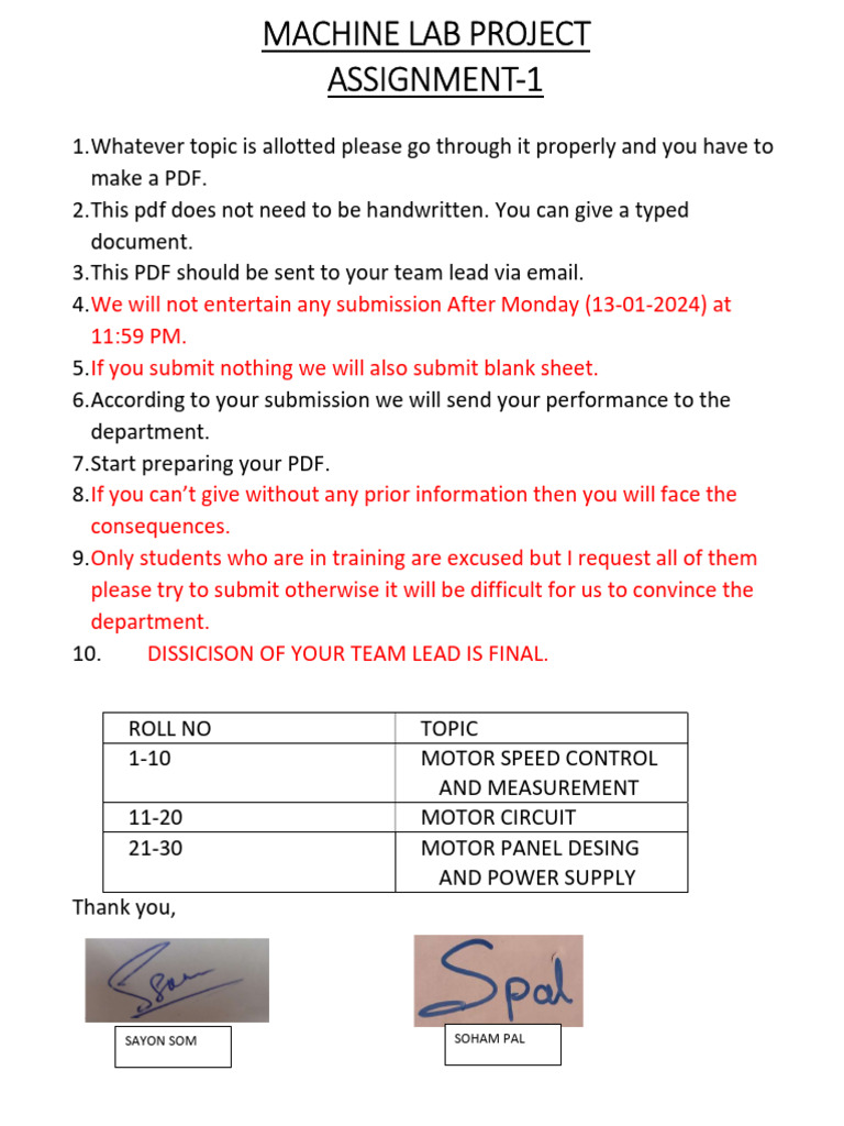 Machine Lab Notice 1 | PDF