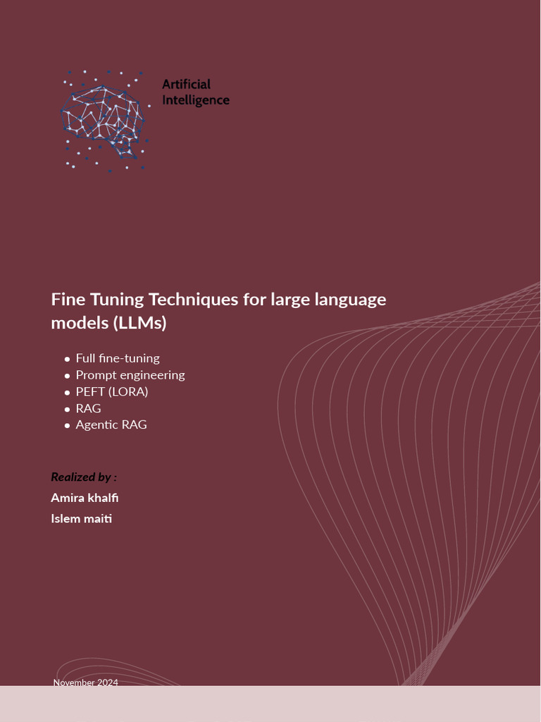 Fine Tuning Techniques For Large Language Models LLMs | PDF | Artificial Intelligence ...