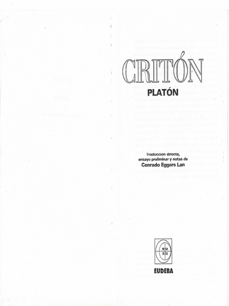 Critón Sócrates | PDF