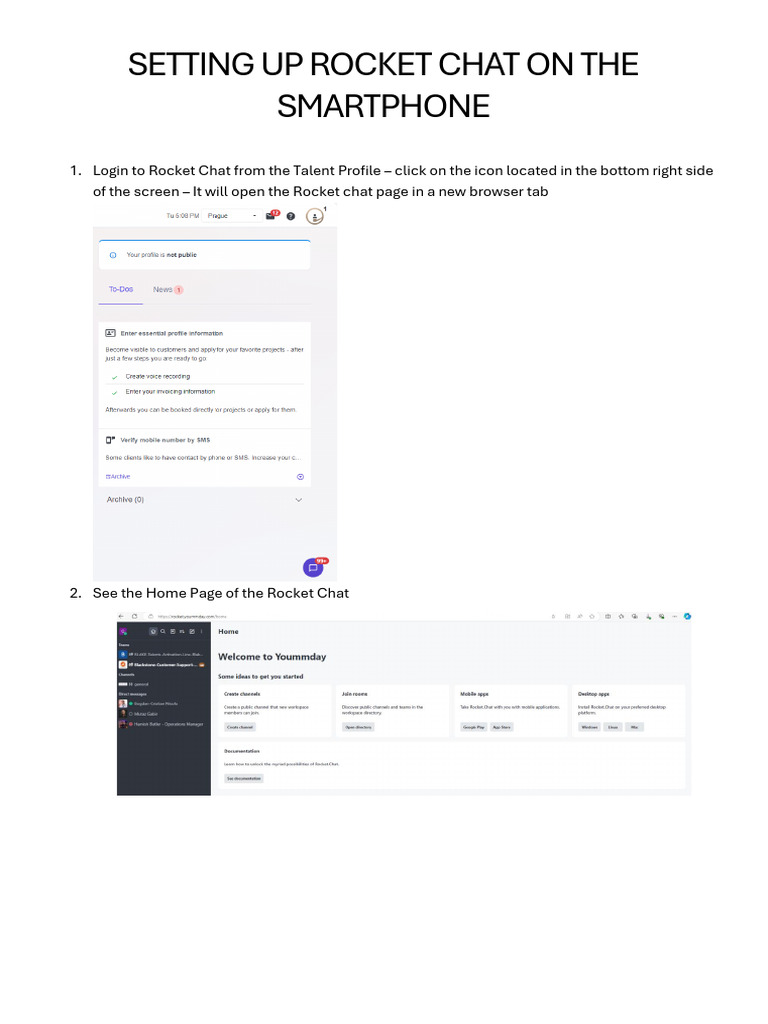 Setting Up Rocket Chat On The Smartphone | PDF