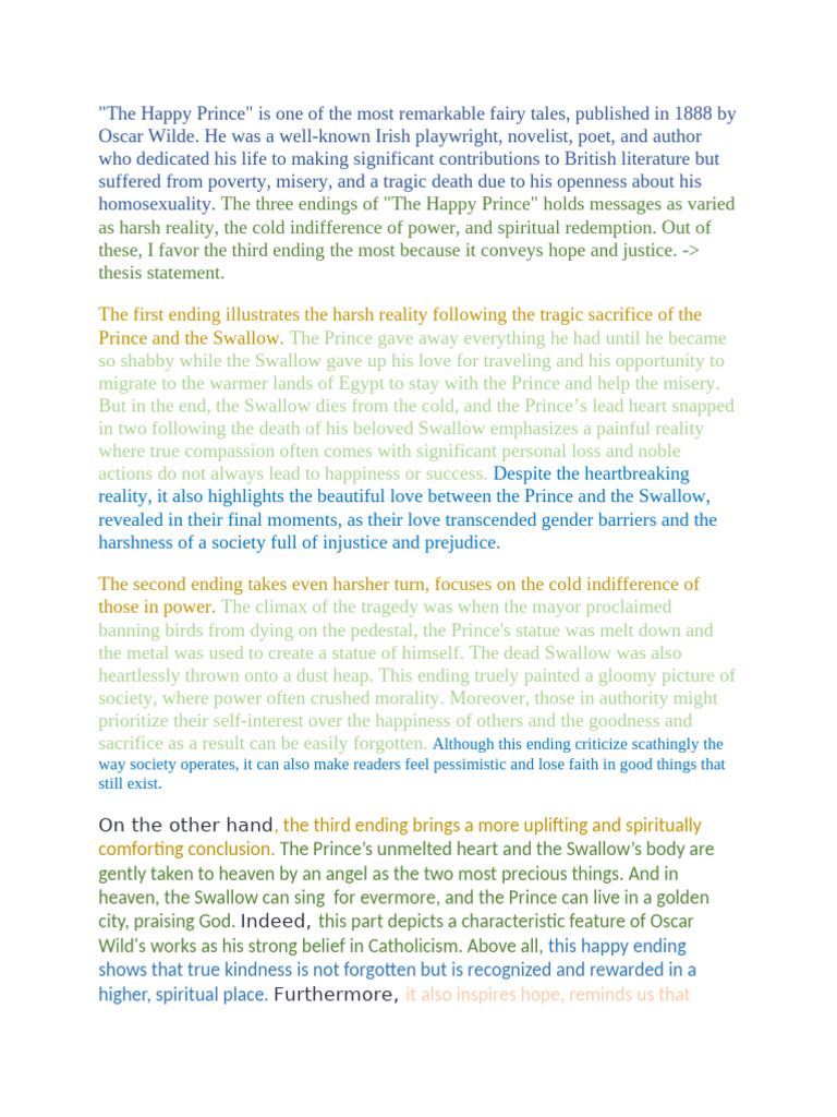 The Happy Prince First Edit | PDF | The Happy Prince And Other Tales ...