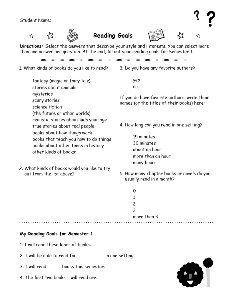Reading Goals Interactive | PDF