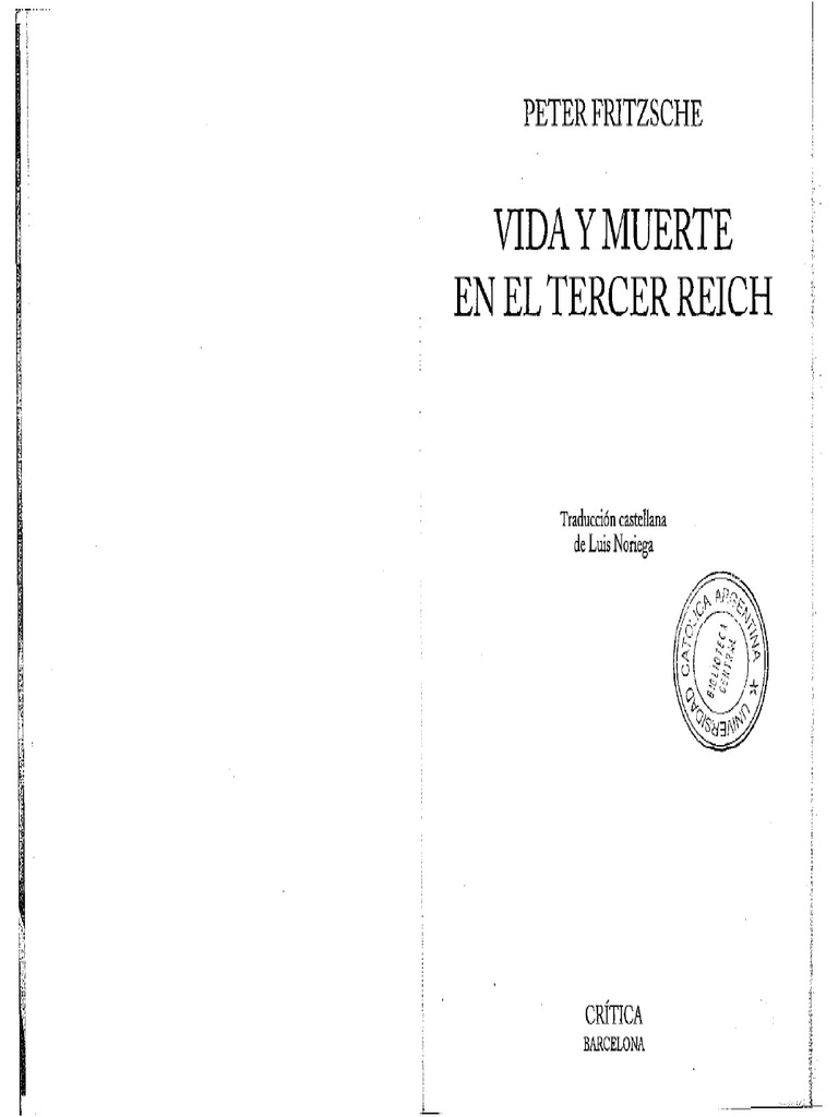 Fritzsche - Vida y muerte en el tercer Reich 1.2 | PDF