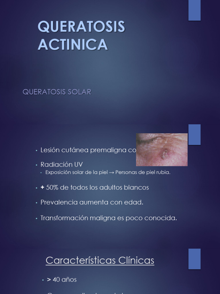 QUERATOSIS ACTINICA | PDF | Enfermedades y trastornos | Especialidades ...