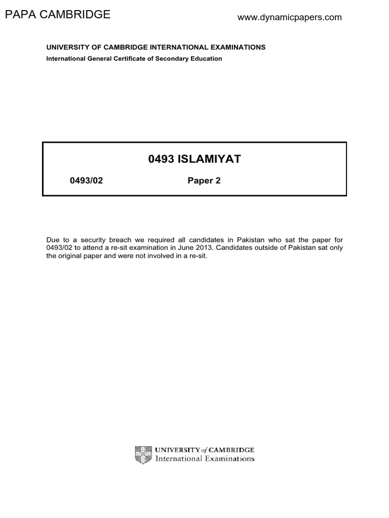 0493_s13_ms_2 | PDF | Ali | Tawhid