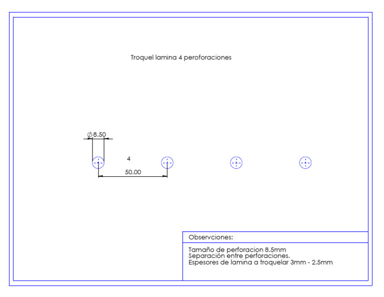 Troquel 4 Perforaciones | PDF