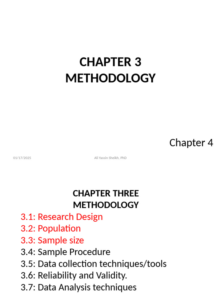 Chapter 4 Research Design | PDF | Survey Methodology | Quantitative ...