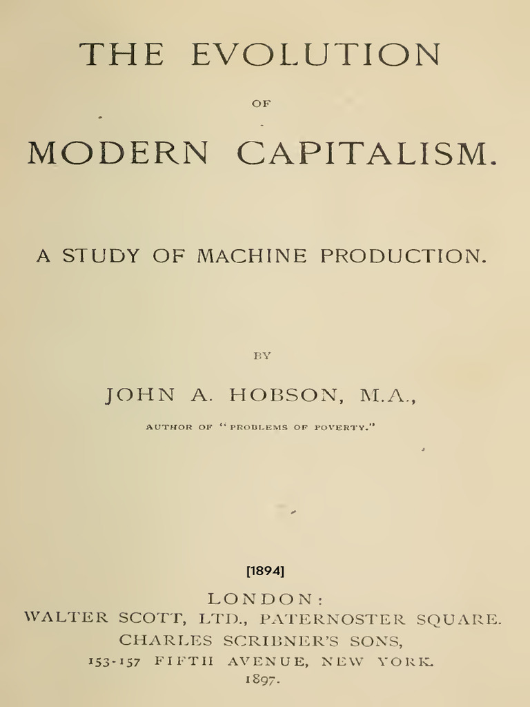The Evolution of Modern Capitalism | PDF | Science | Monopoly