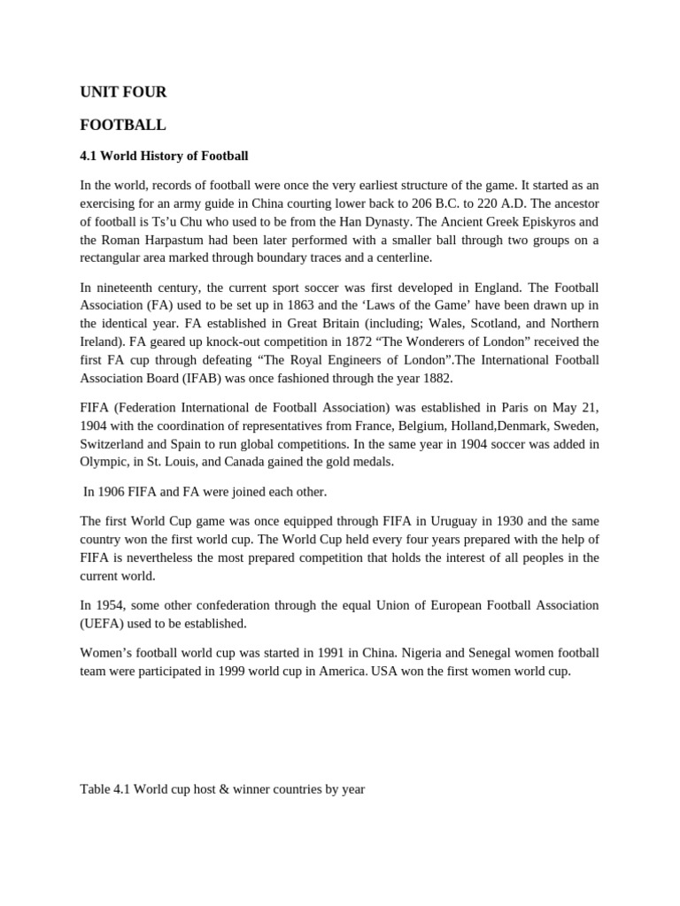 History and Rules of Football | PDF | Association Football | Athletic Sports