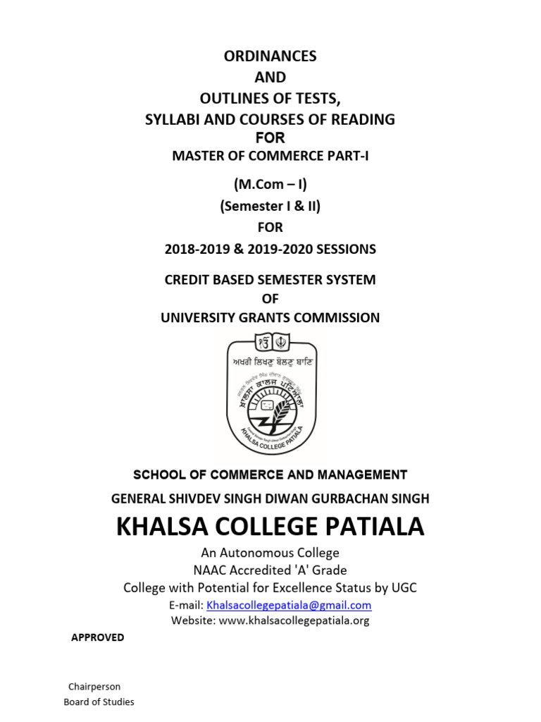 M.COM. PART I (SEMESTER I & II)31591-2018 (1) | PDF | Demand | Computer Data Storage