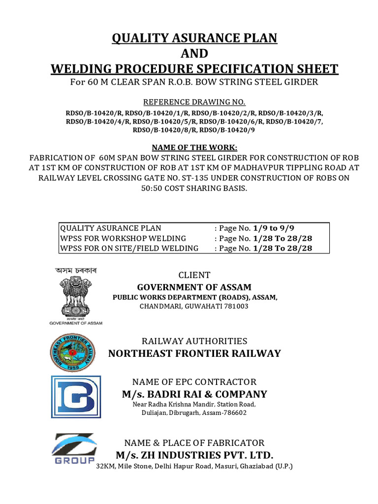 Qap & WPSS | PDF | Structural Steel | Welding
