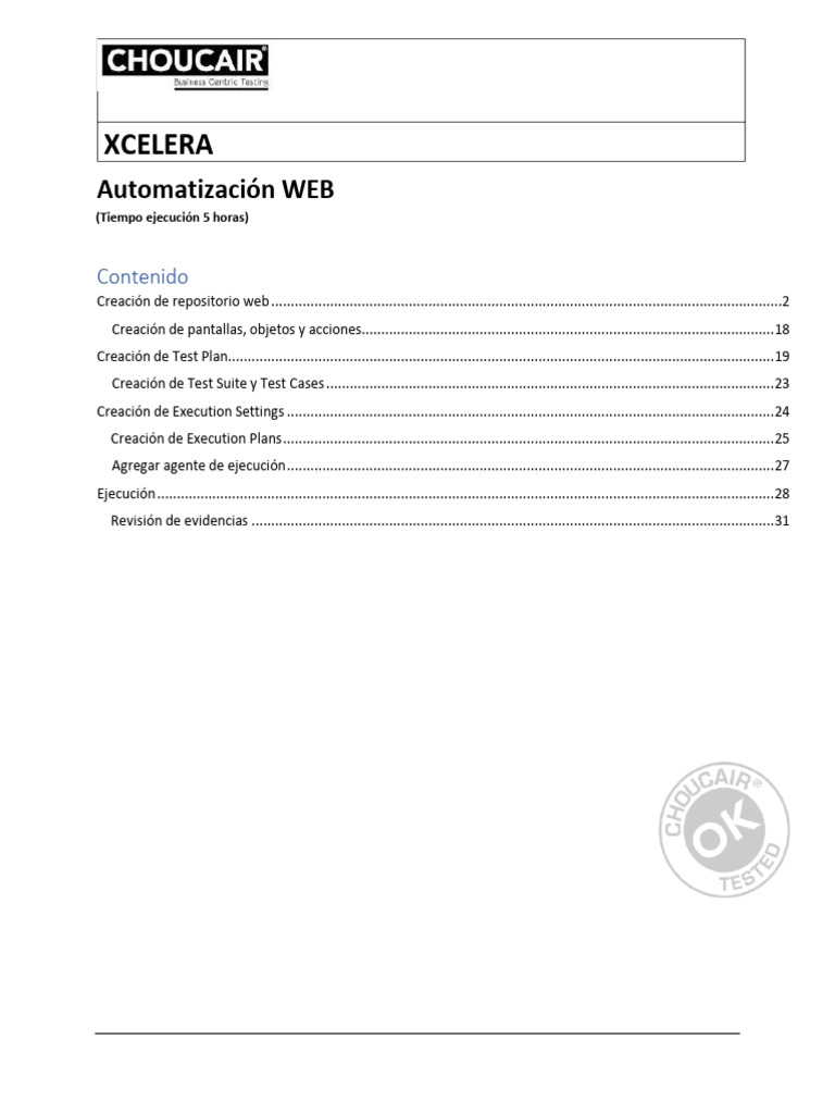 XCELERA - Automatización WEB | PDF | Informática | Software