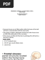 Sinuses Positioning Chart | PDF | Skull | Human Nose