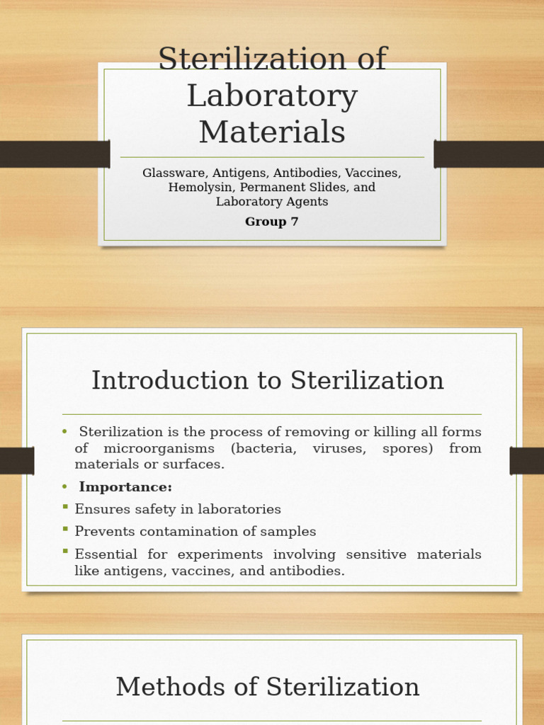 Sterilization of Laboratory Materials | PDF | Sterilization (Microbiology)