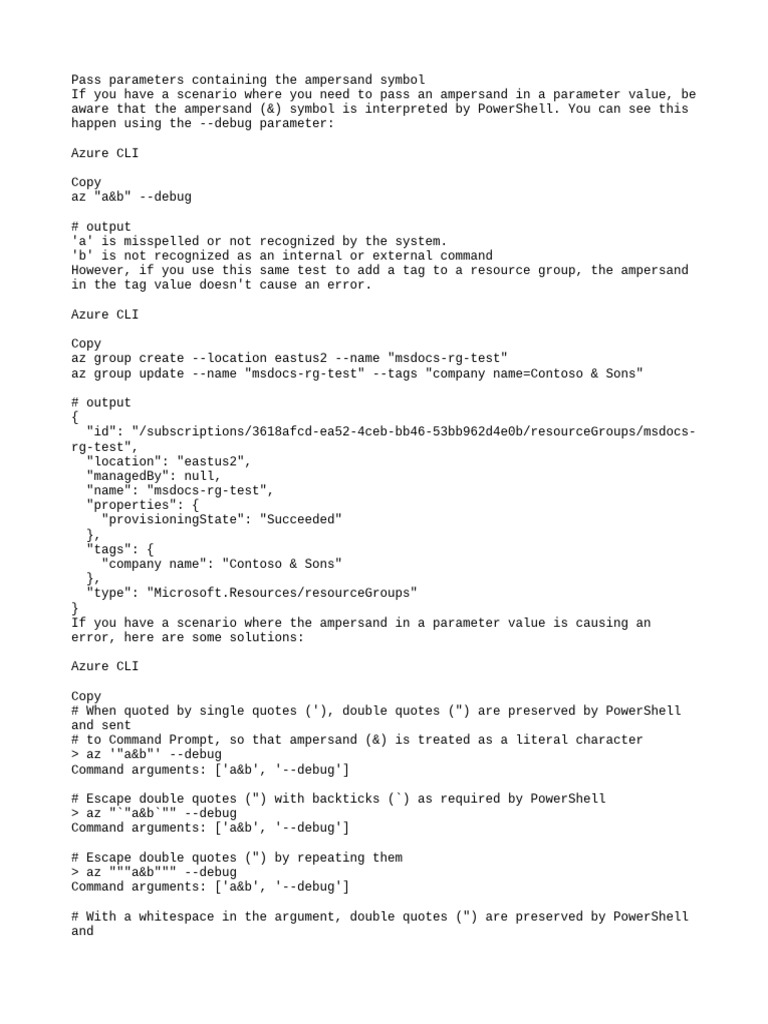 Pass parameters containing the ampersand symbol | PDF