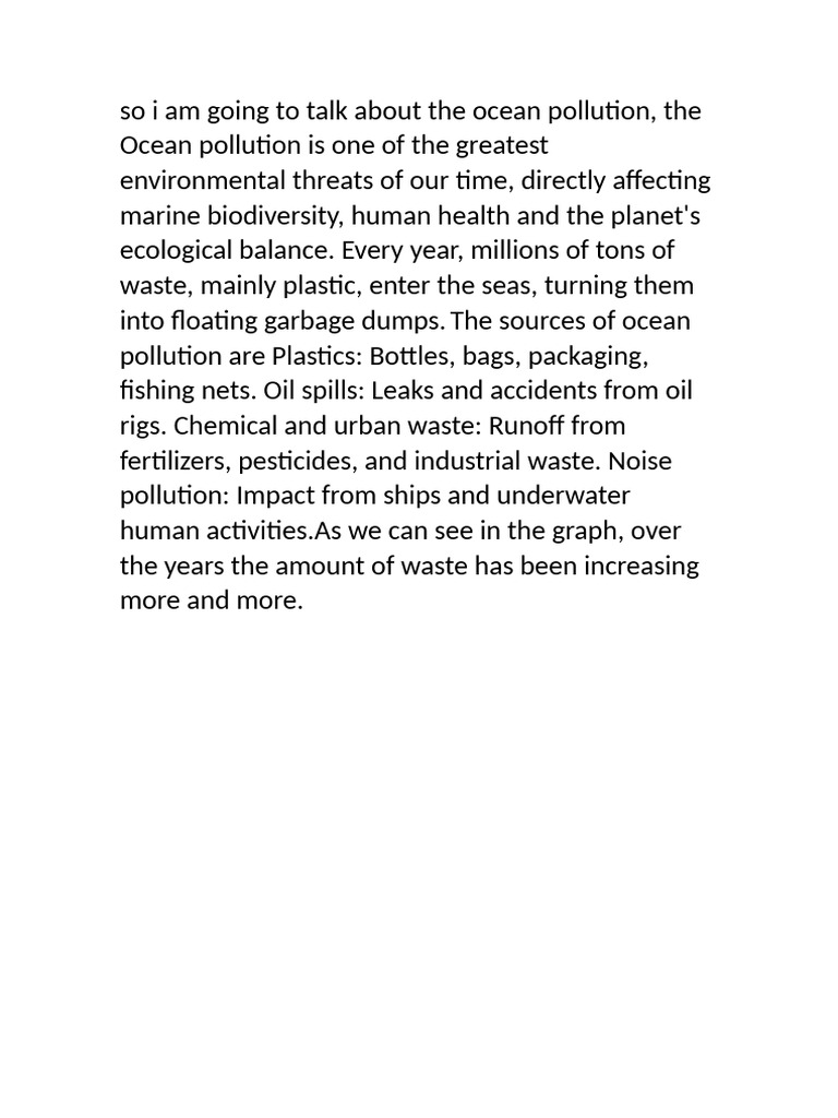 Ocean Pollution: Causes and Impact | PDF