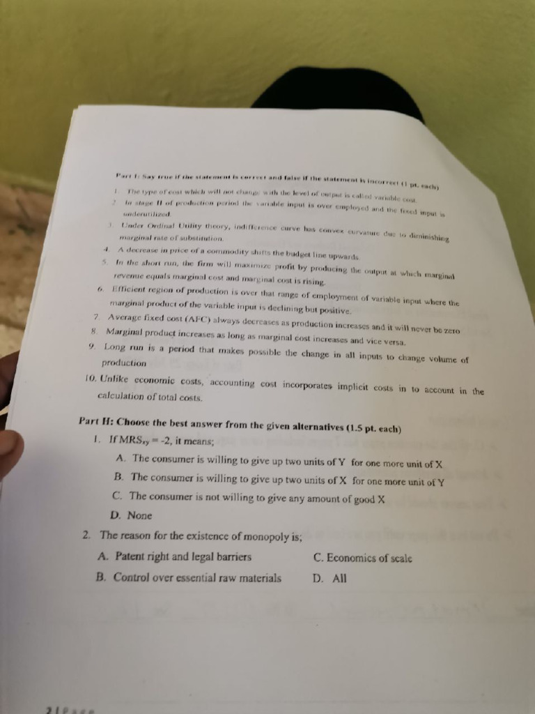 Economics Final Exam 10 (GdU) | PDF