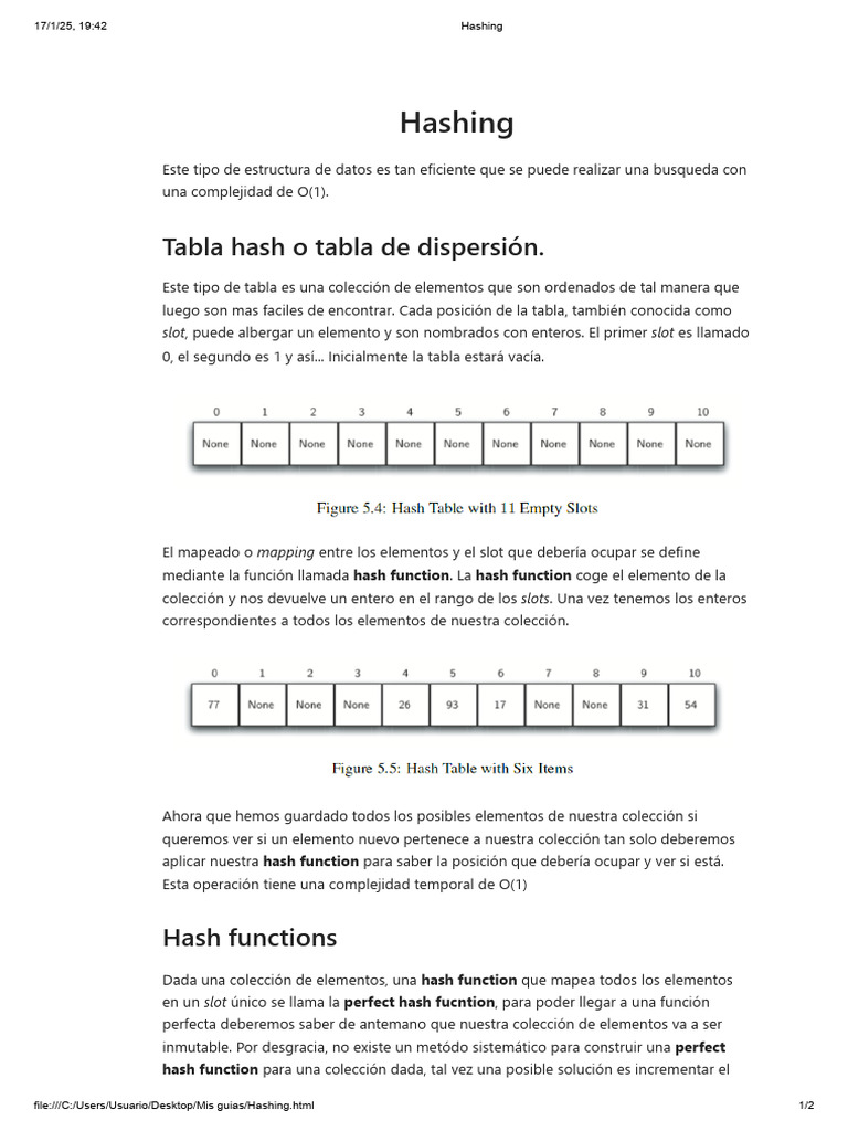 Hashing | PDF | Matemáticas Aplicadas | Algoritmos