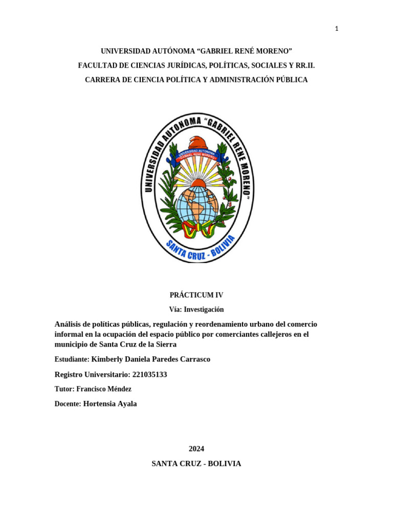 Kimberly Paredes PRACTICUM IV | PDF | Gobernancia | Comercio