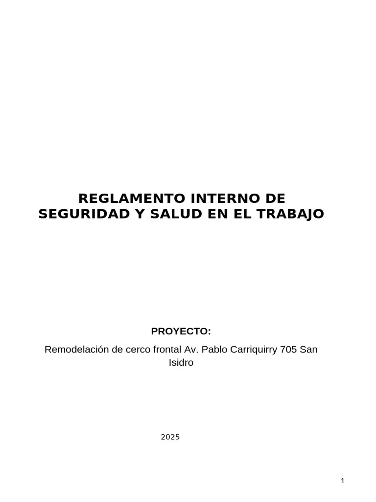 3.01 REGLAMENTO SST-2025 | PDF | Seguridad y salud ocupacional | Valores
