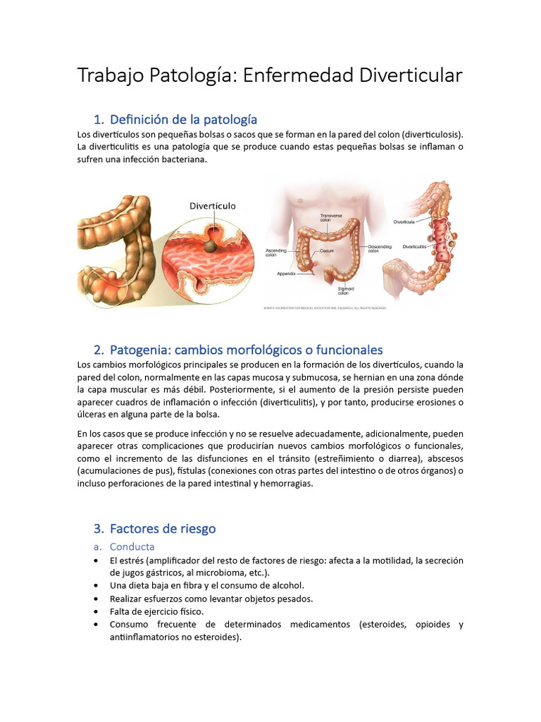 Enfermedad diverticular | PDF | Diarrea | Especialidades Medicas