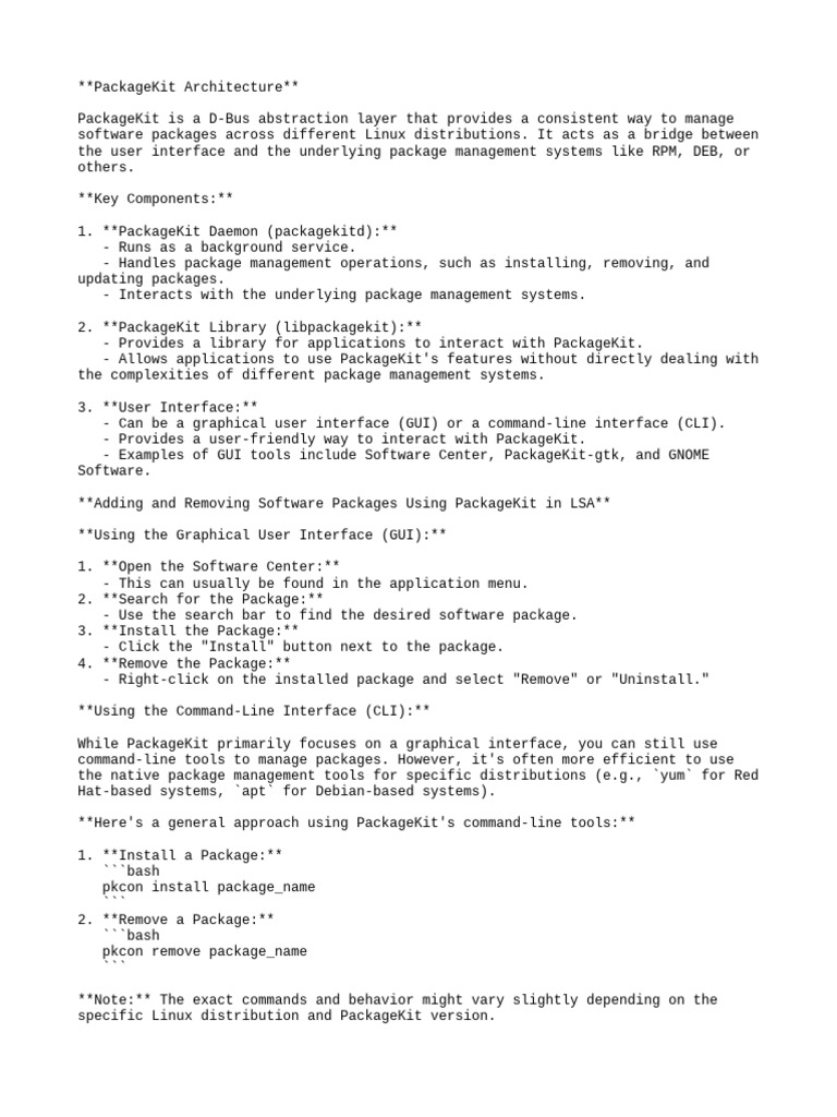 package kit | PDF | Graphical User Interfaces | Linux Distribution