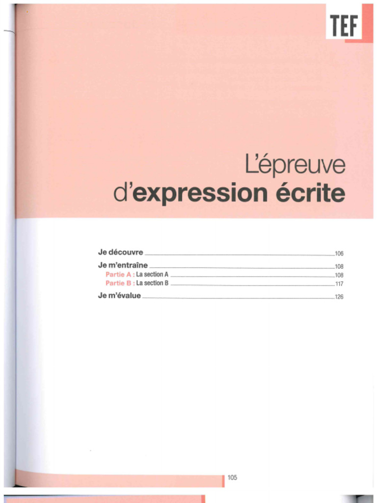 Expression Écrite TEF | PDF